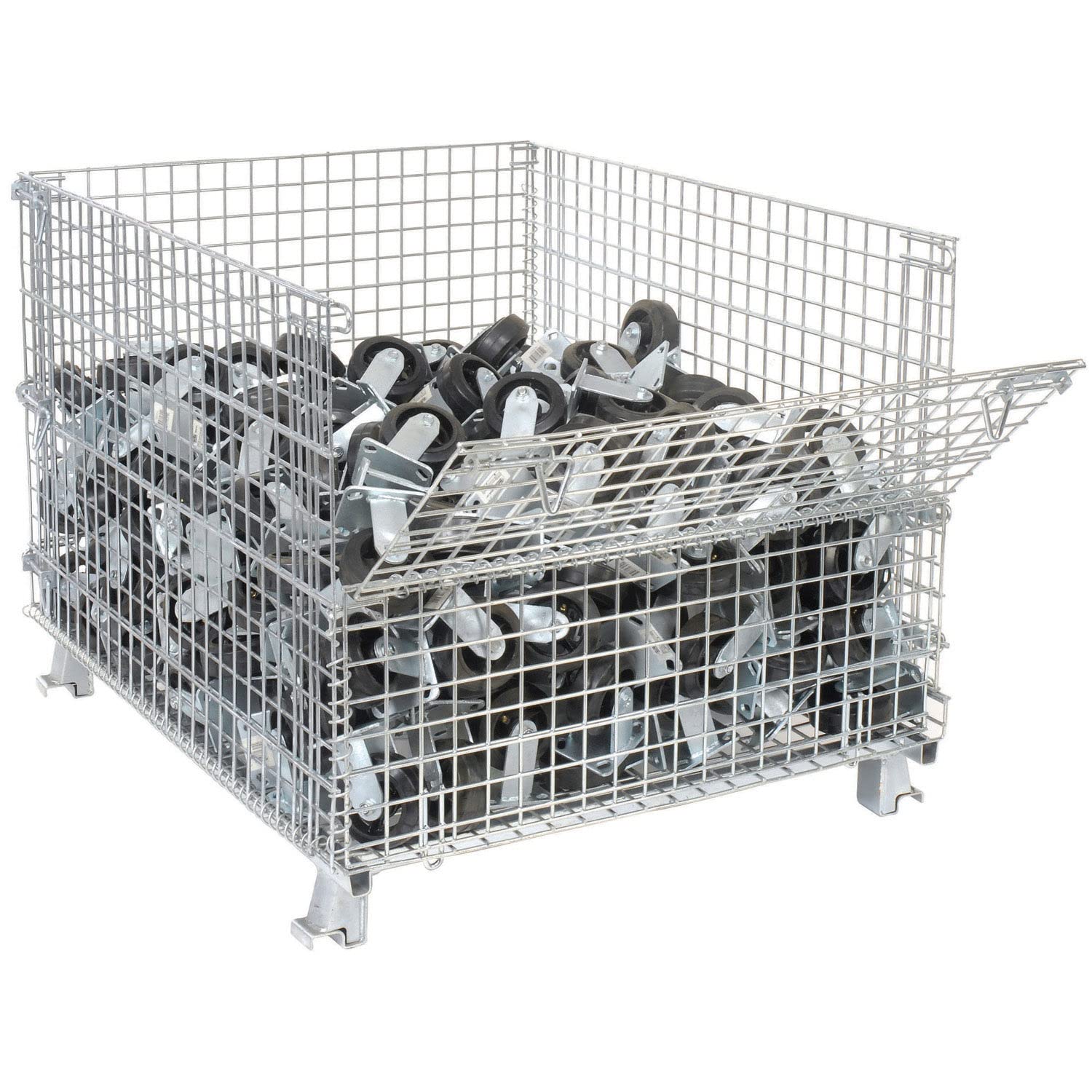 Collapsible Wire Containers Stainless Steel Wire Folding Container;
