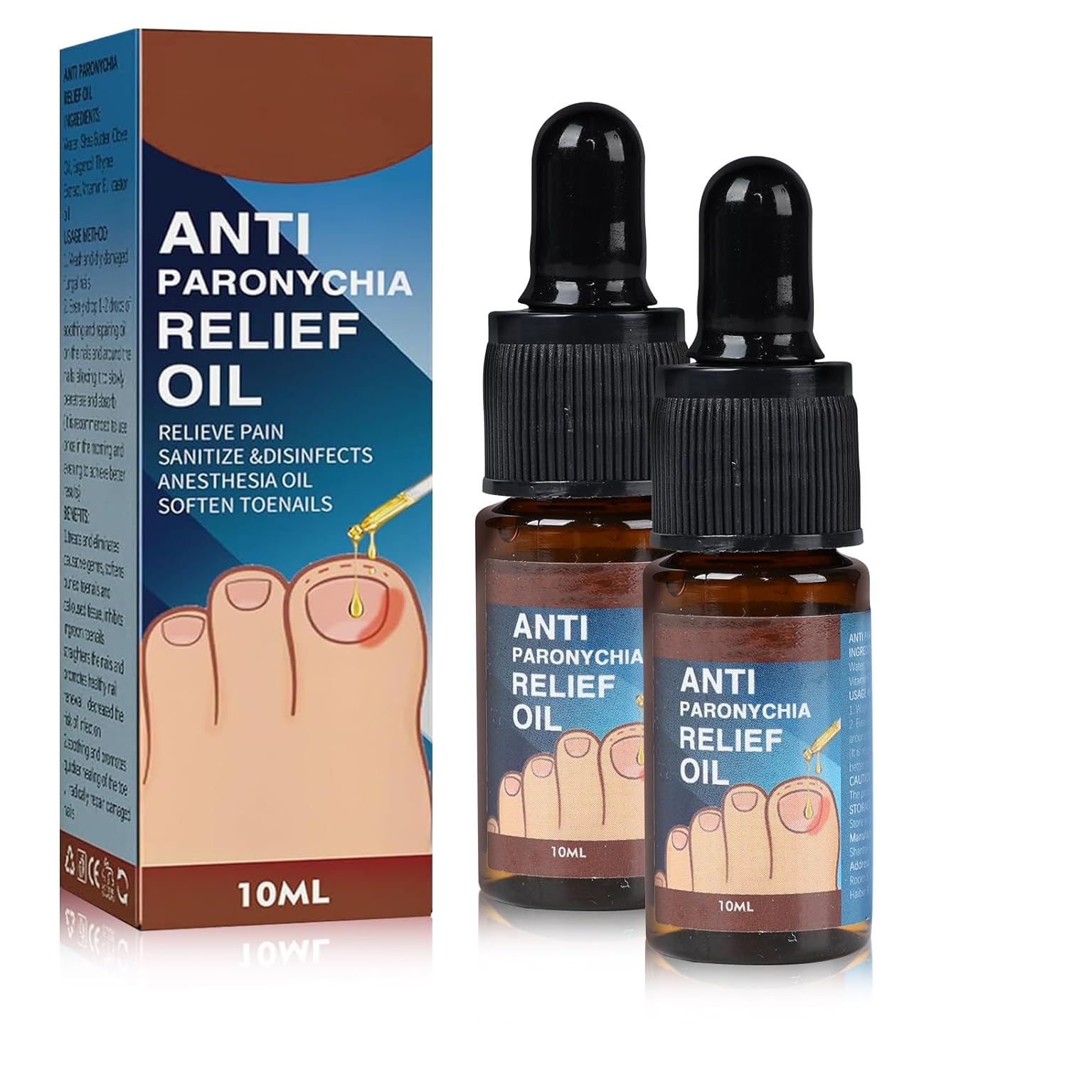 Amazon.com : 2pcs Toenailcare Removal Paronychia Oil, Anti Paronychia ...