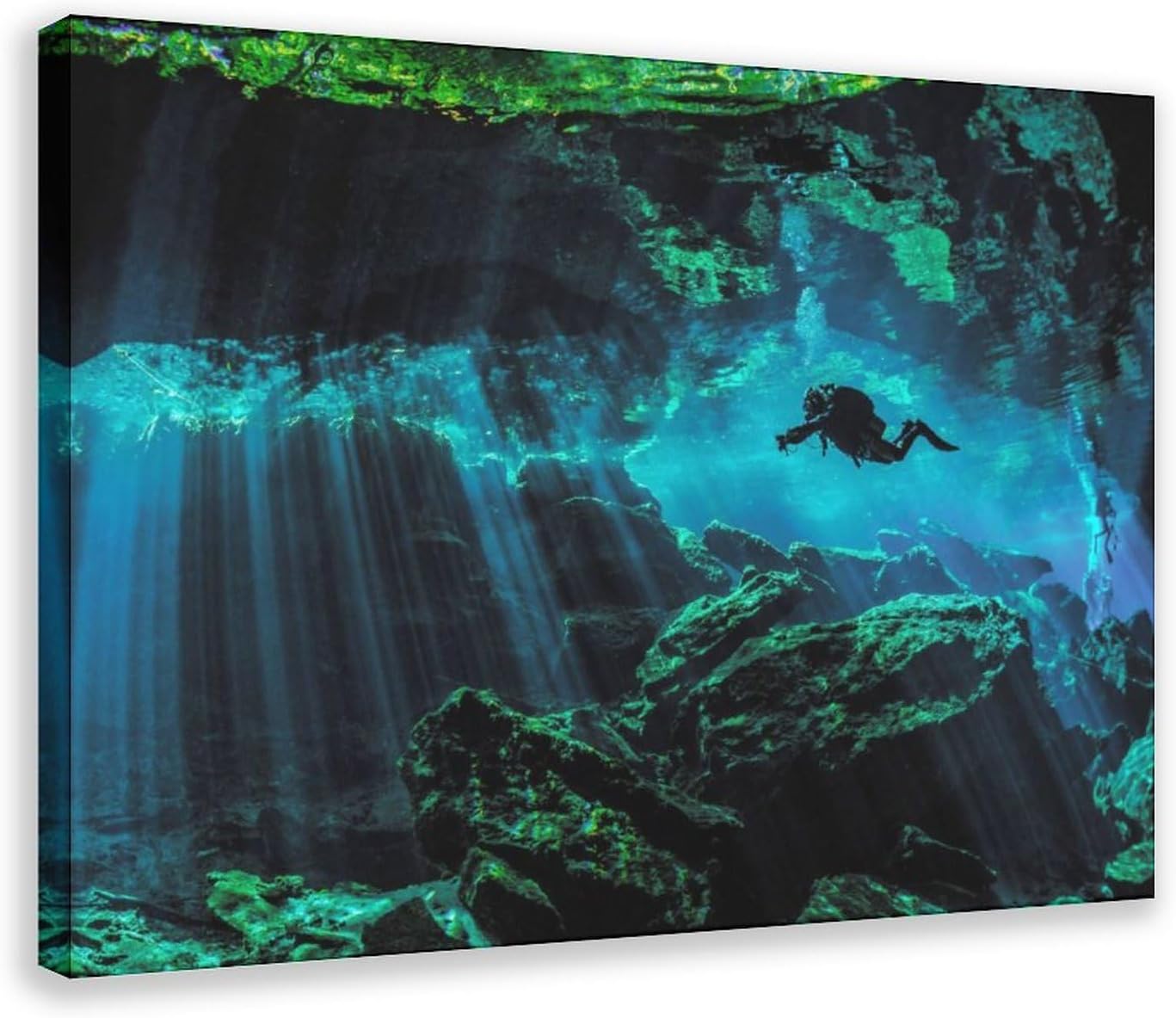 Amazon.com: Nature Ocean Scuba Diving Canvas Poster Wall Art Decor ...