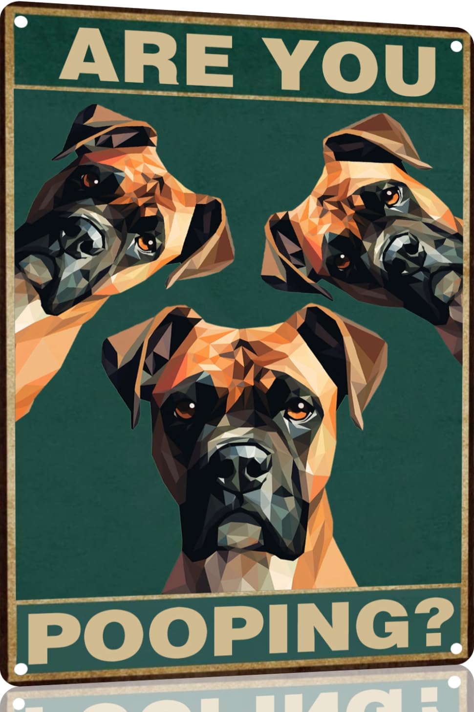 Amazon.com : TopPacific Boxer Dog 12x8 inch Are You Pooping Sign ...