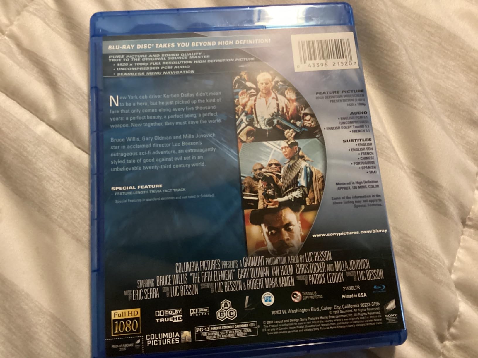 Amazon.com: The Fifth Element [Blu-ray] : Bruce Willis, Gary Oldman ...