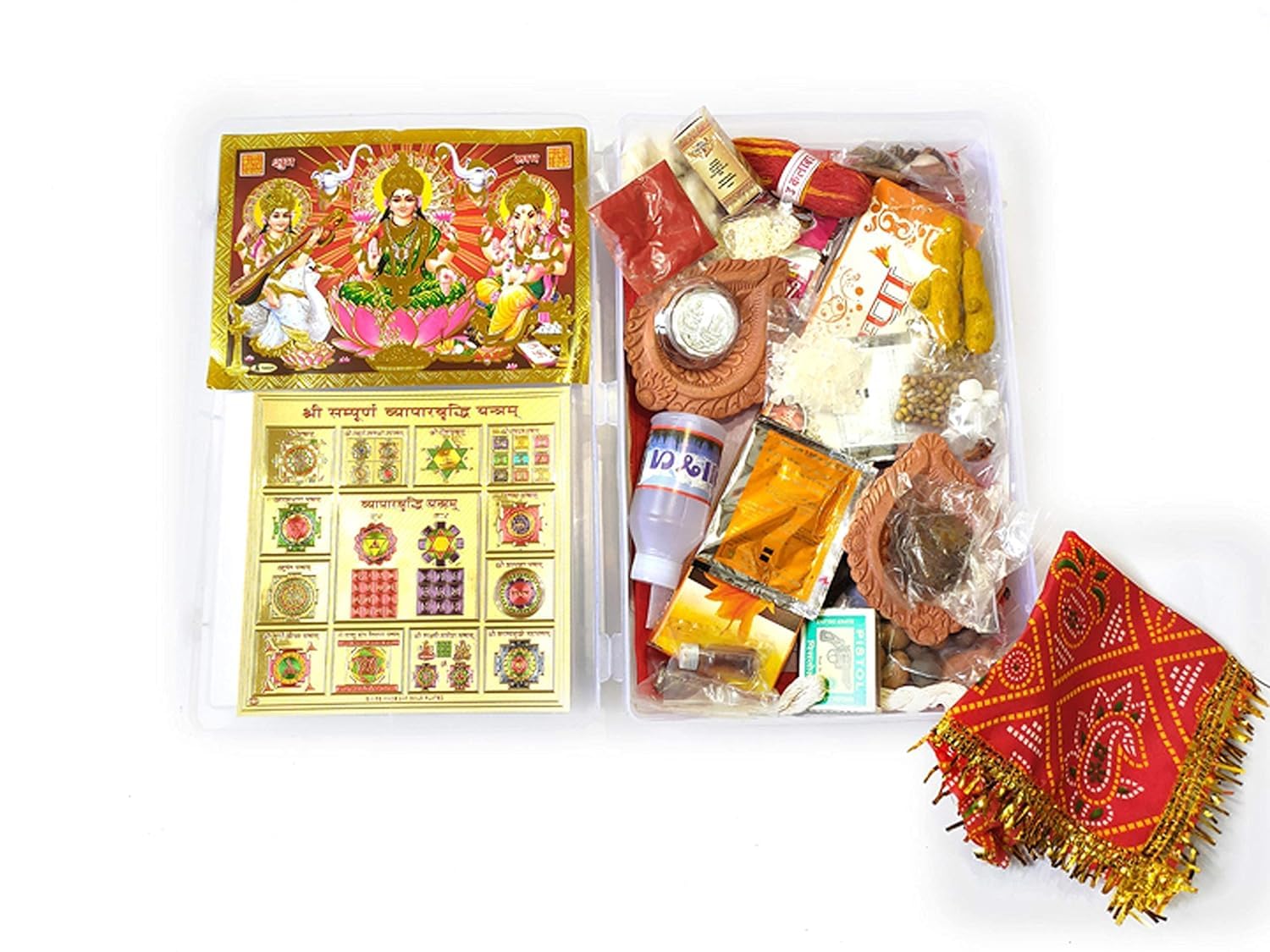 Buy Diwali Puja Kit/Laxmi-Ganesh Pooja kit with Laxmi-Ganesh-Sarswati ...