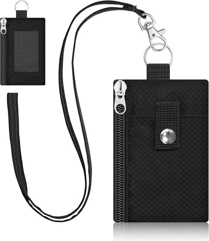 Small Neck Wallet, Water Resistant Lightweight Badge Holder with ID ...