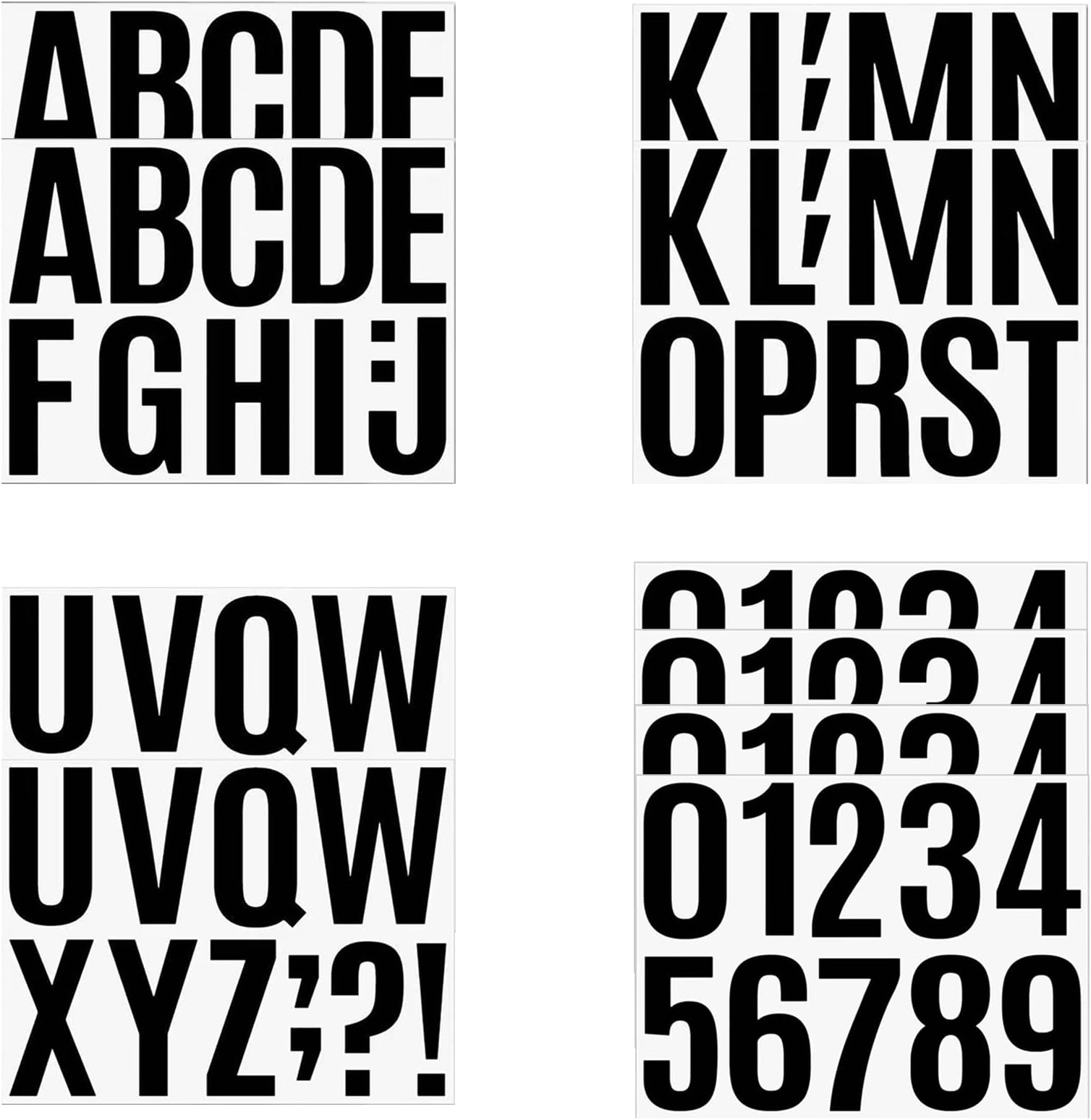 Amazon.com: Qilery 352 Pcs 32 Sheets 4 Inch Letter and Number Stickers ...