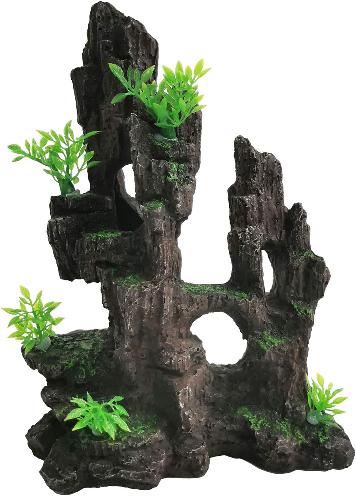 Amazon.com: kathson Aquarium Mountain View Stone Resin Fish Tank ...