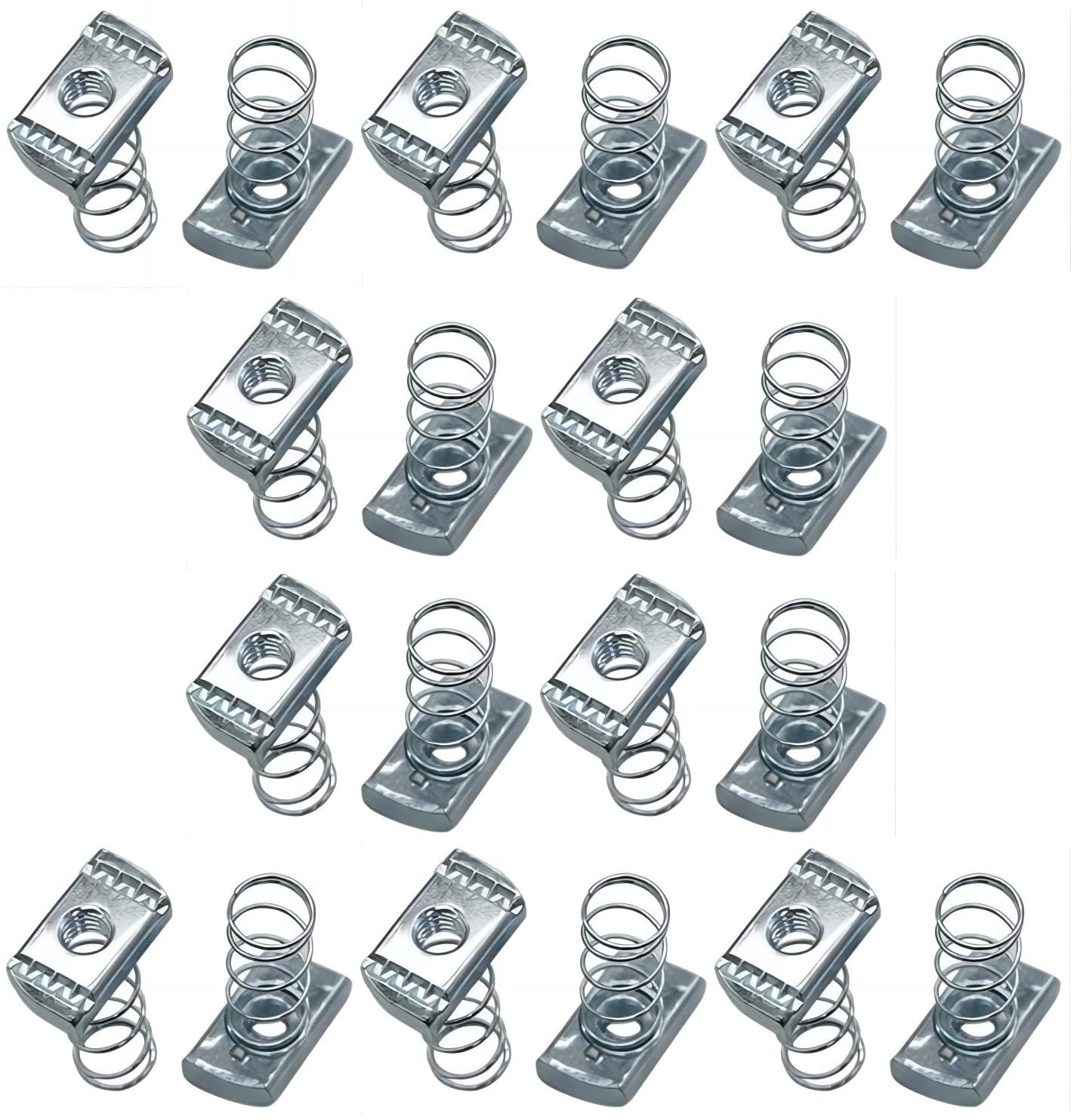 20 Pack Strut Channel Nuts, 1/4-20 Thickened Standard Spring Nuts, with ...