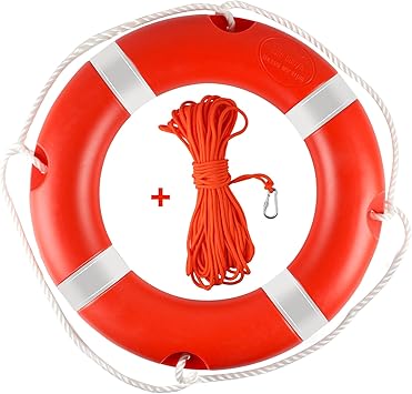 Amazon.com : 23" Life Preserver Ring Boat Safety Throw Rings with Water ...