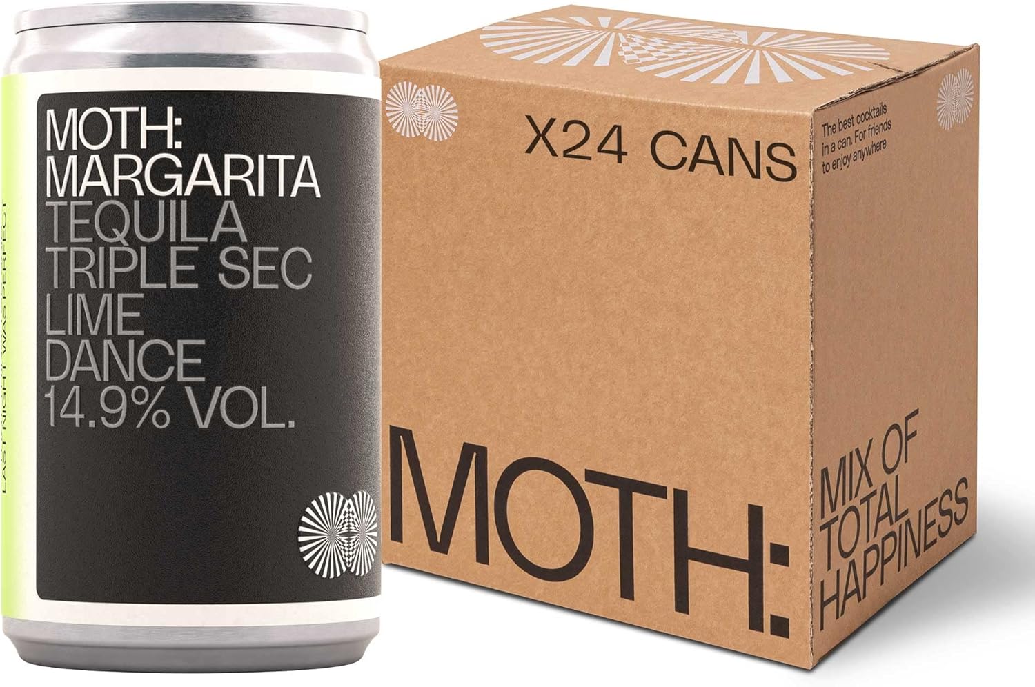 MOTH: Margarita Cocktails Ready Mixed Cans - 14.9% ABV - Perfect Mix of ...