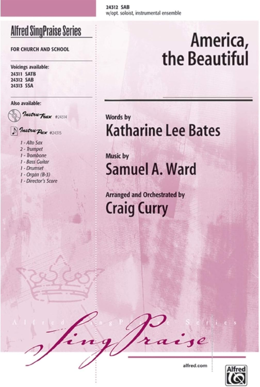 America, the Beautiful Choral Octavo Choir Words by Katherine Lee Bates ...