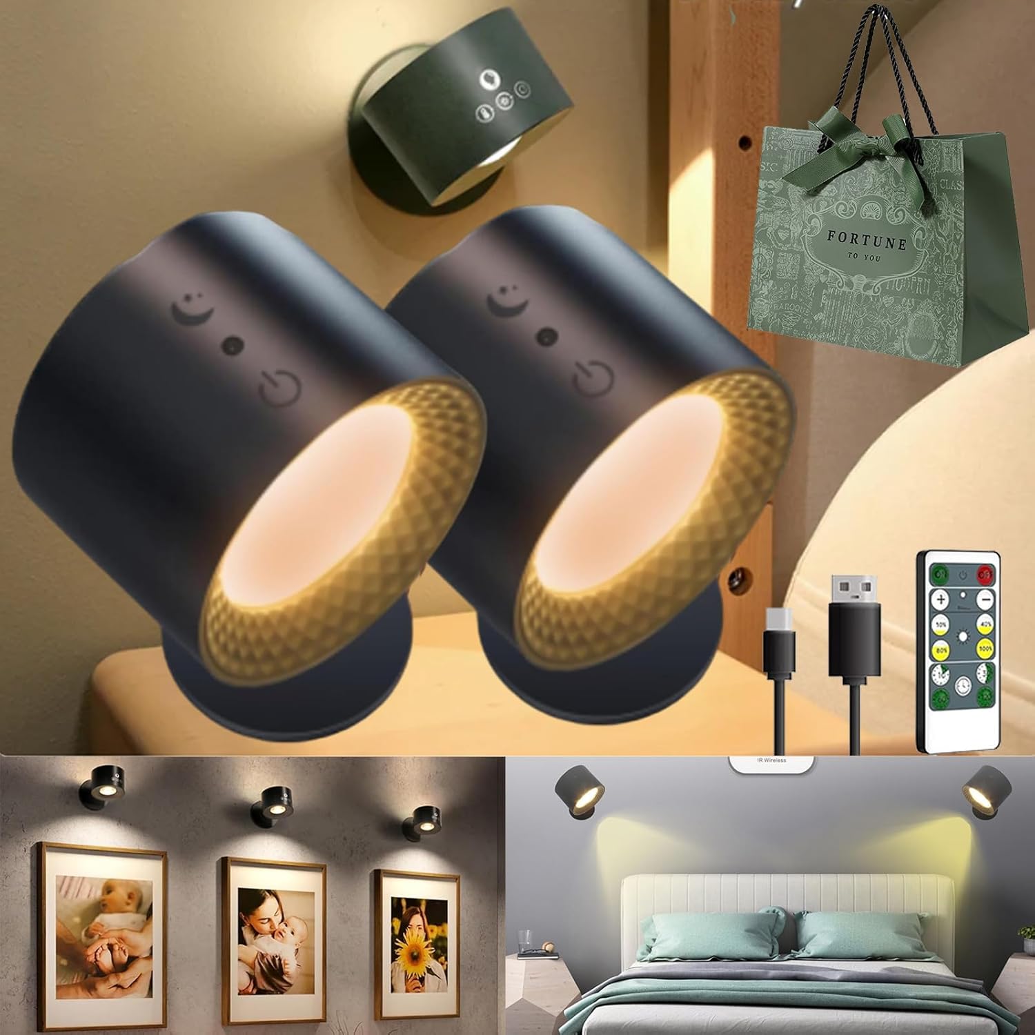 LED Wall Mounted Lights, Glow Right Lights Smart+ Halo Lux, Magnetic ...