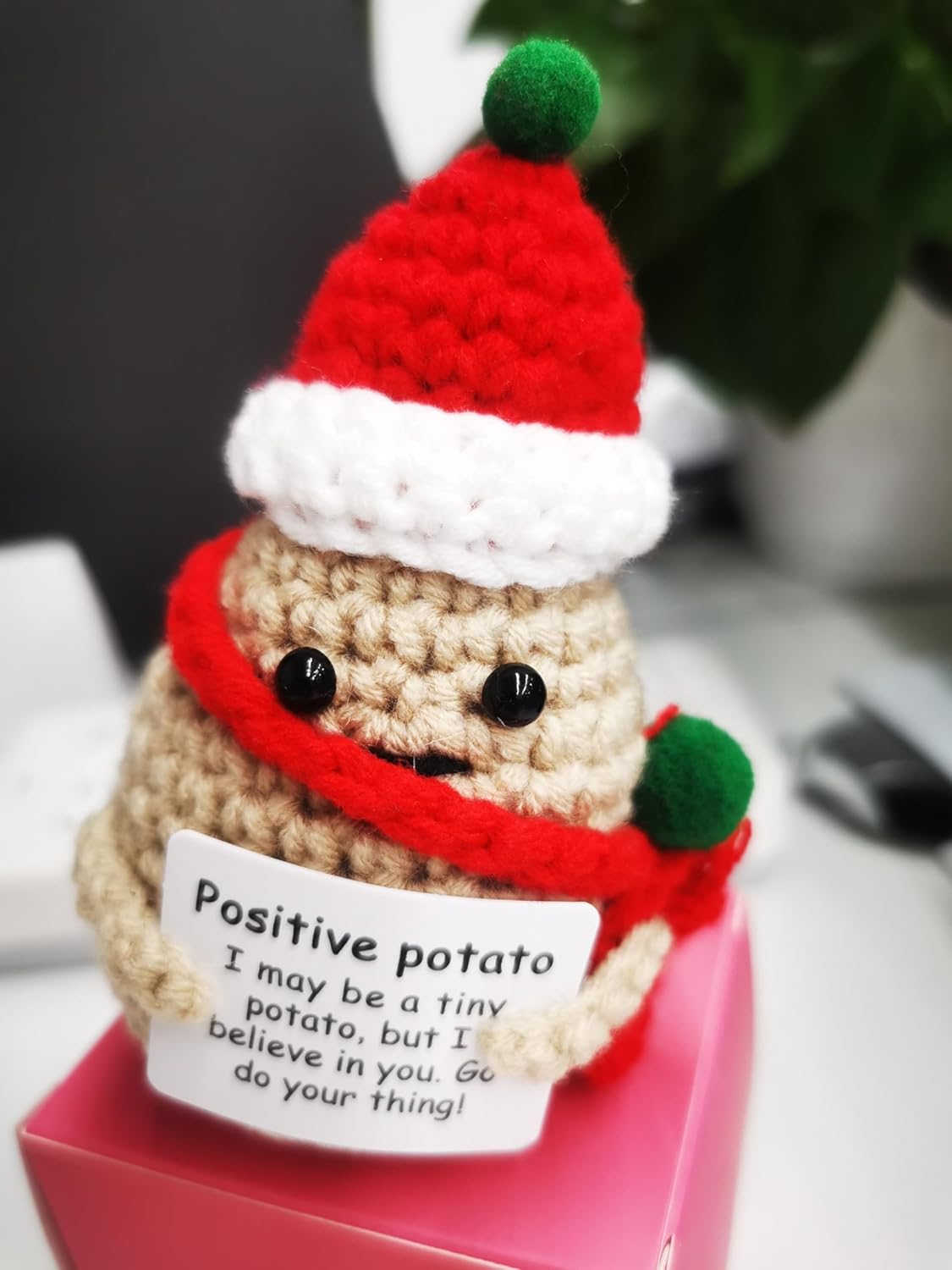 Amazon.com: Mini Funny Knitted Wool Potato Toy - Crochet Doll with ...