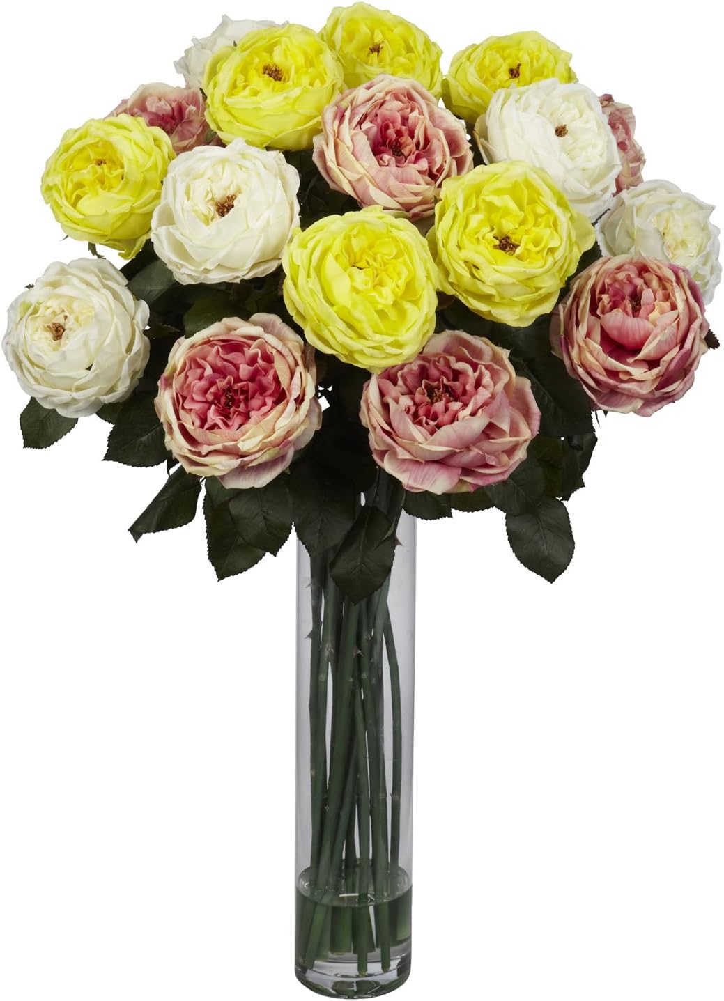 Amazon.com: Nearly Natural 1219-AP Fancy Rose Silk Flower Arrangement ...