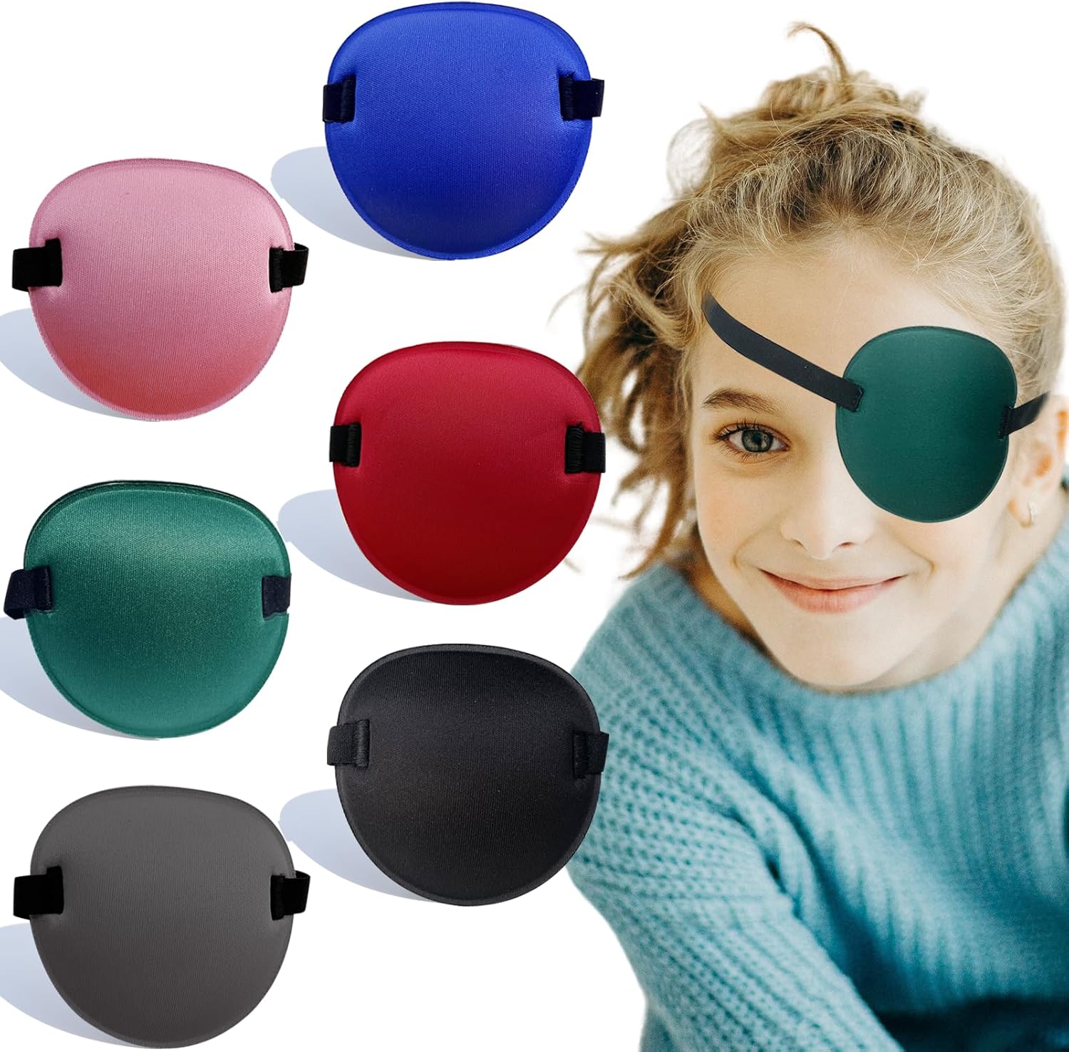 Amazon.com: Vandorla 6 Pcs Eye Patch, Adjustable Eyepatch for Left and ...