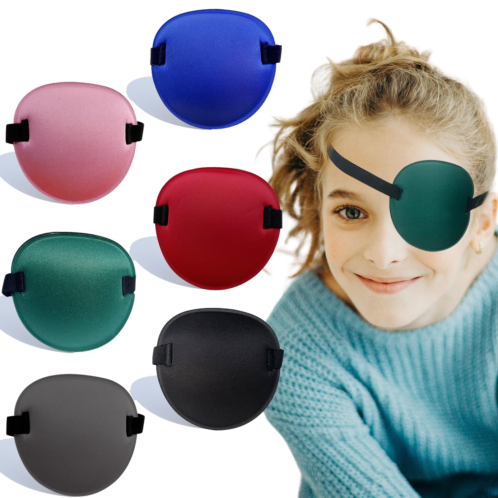 Snapklik.com : 6 Pcs Eye Patch, Adjustable Eyepatch For Left And Right ...