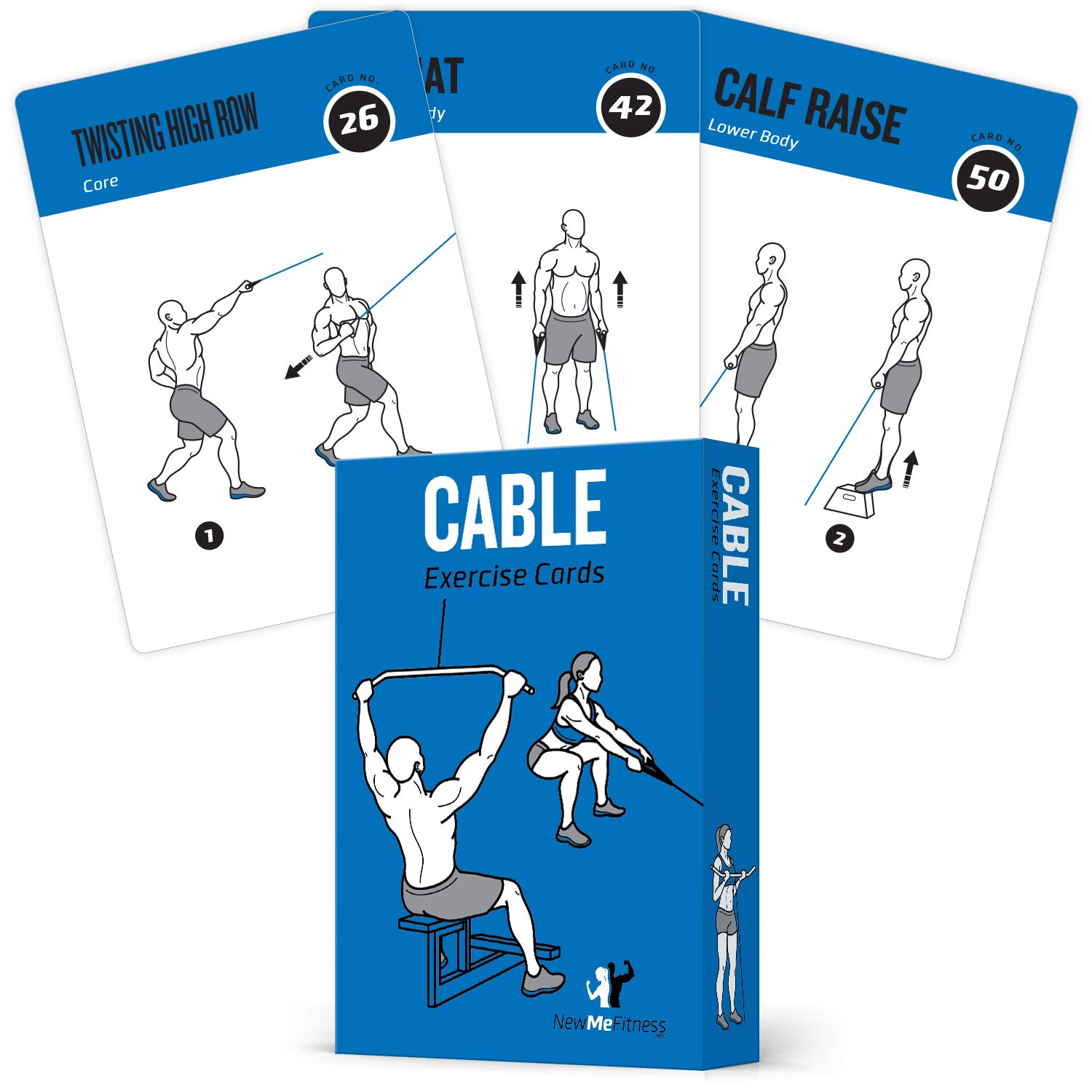 NewMe Fitness Cable Workout Cards Instructional Fitness Deck For Women newme-fitness-cable-workout-cards-instructional-fitness-deck-for-women