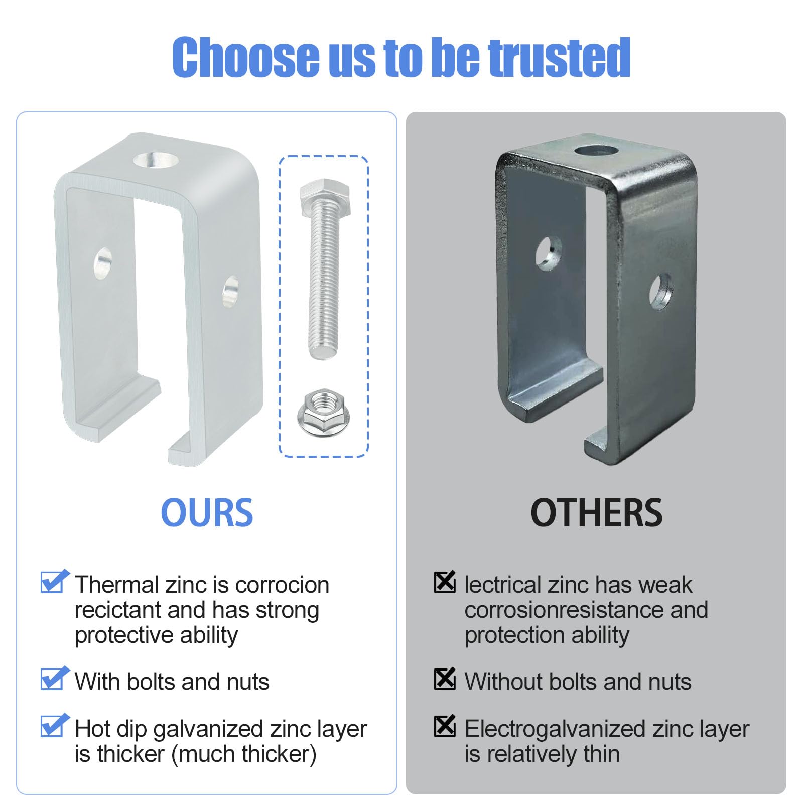 Snapklik.com : P1834-EG Strut Channel Trolley Track Hanger Bracket For ...
