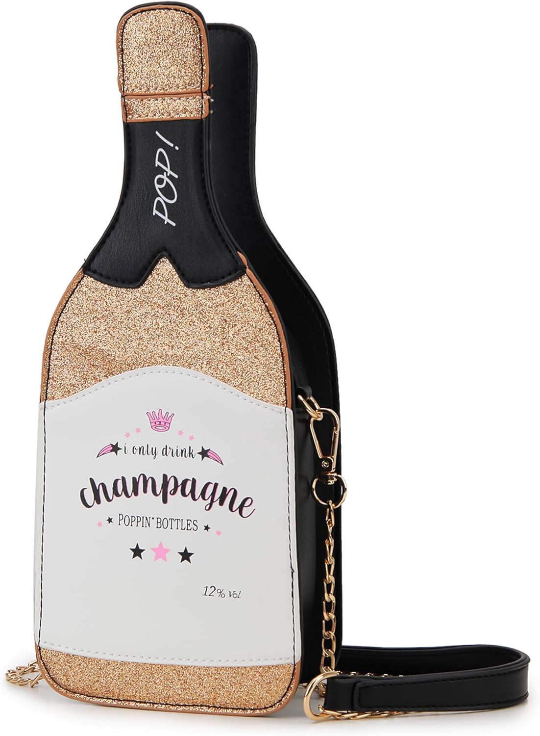 ENJOININ Unique Champagne Bottle Shaped for Women Chain Shoulder Bag ...