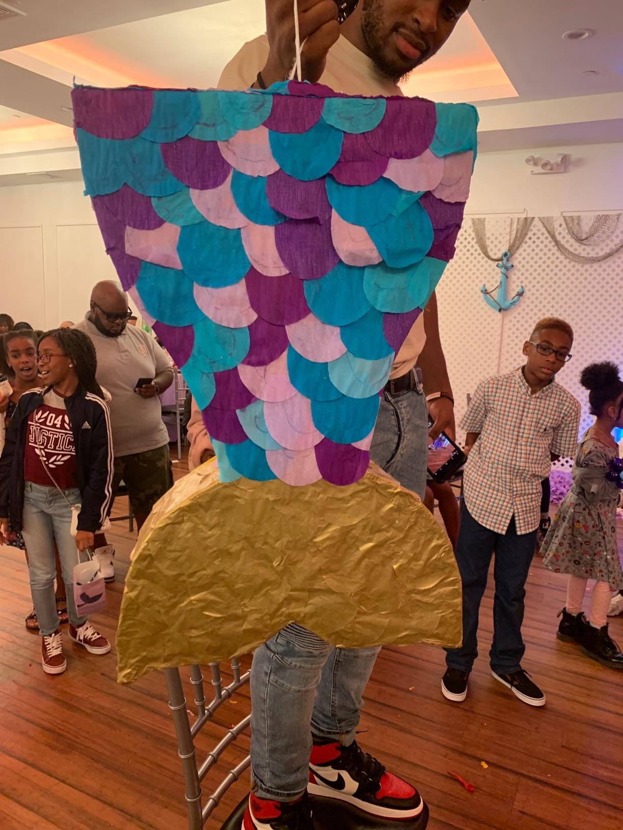 Amazon.com: MERMAID TAIL PINATA, UNDER THE SEA BIRTHDAY PARTY, SHINE ...