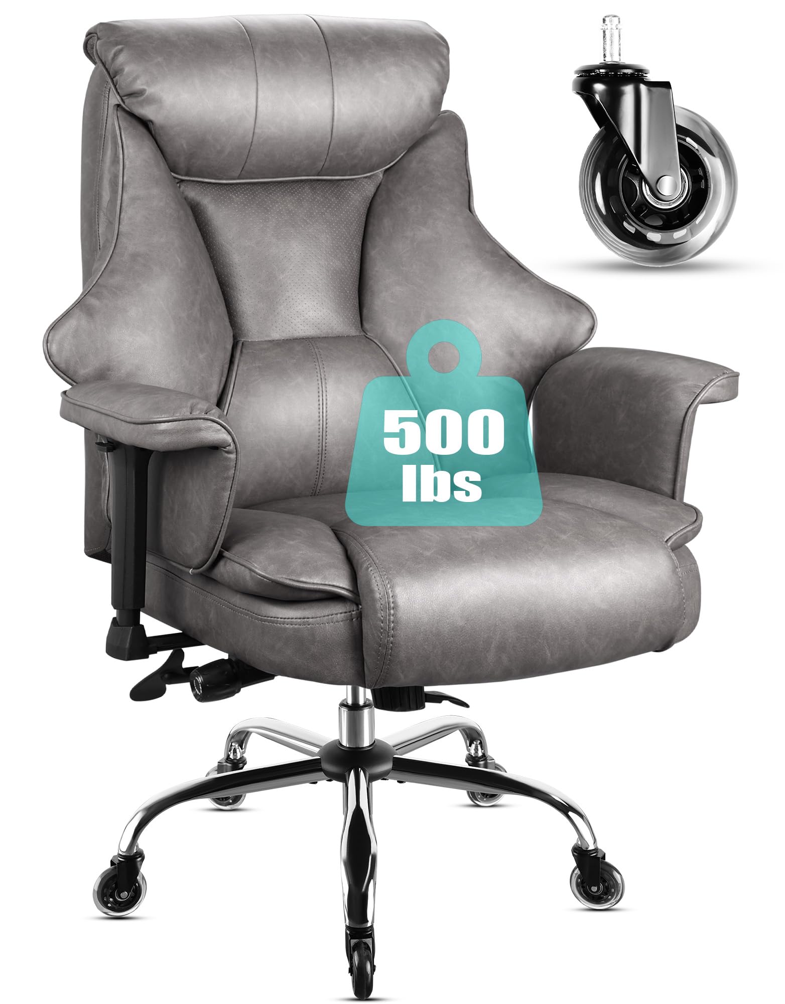 Amazon.com: Big and Tall Office Chair 500 lbs for Heavy People, Large ...