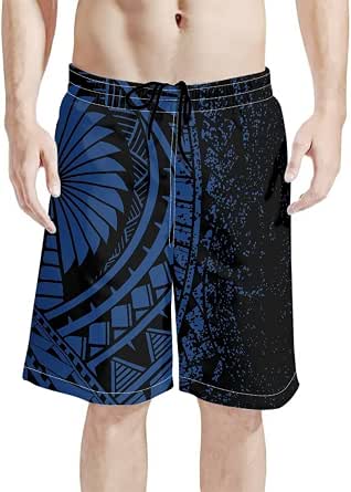 Hdjxbdhsv Mens Samoa Puletasi Polynesian Tribal Tonga Swim Trunks Quick ...