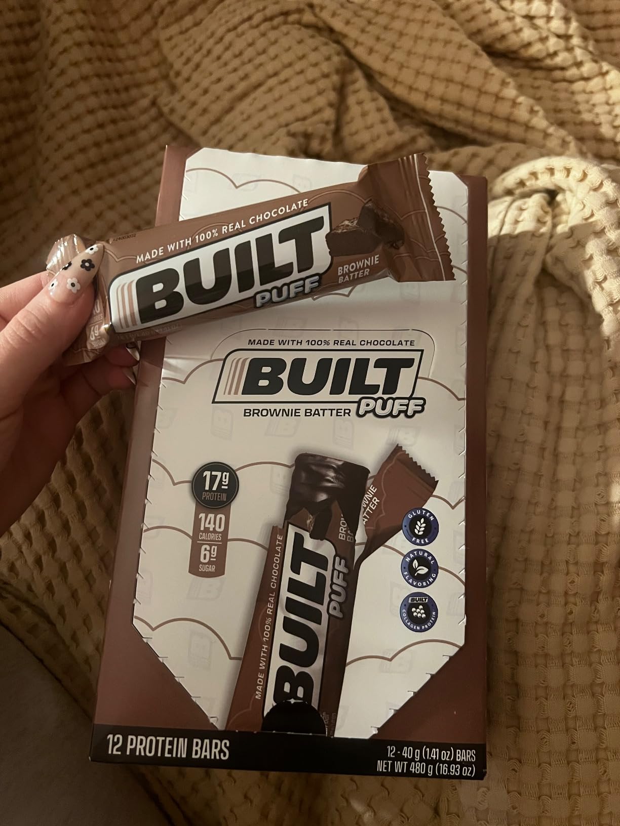 Amazon.com : Built Puffs Bars, 12 Count Protein Bar - High Protein ...