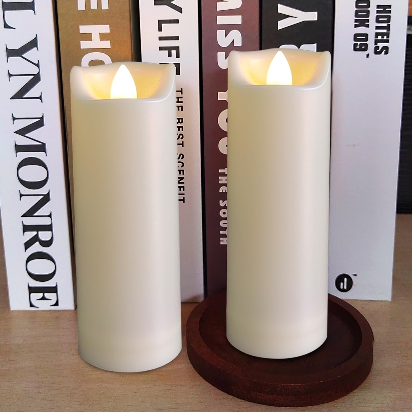 Amazon.com: LED Battery Operated Candles 2"x6" Plastic Flickering ...