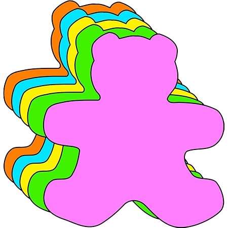 Amazon.com: 8” x 10” Teddy Bear Single Color Super Cut-Outs, 15 Cut ...