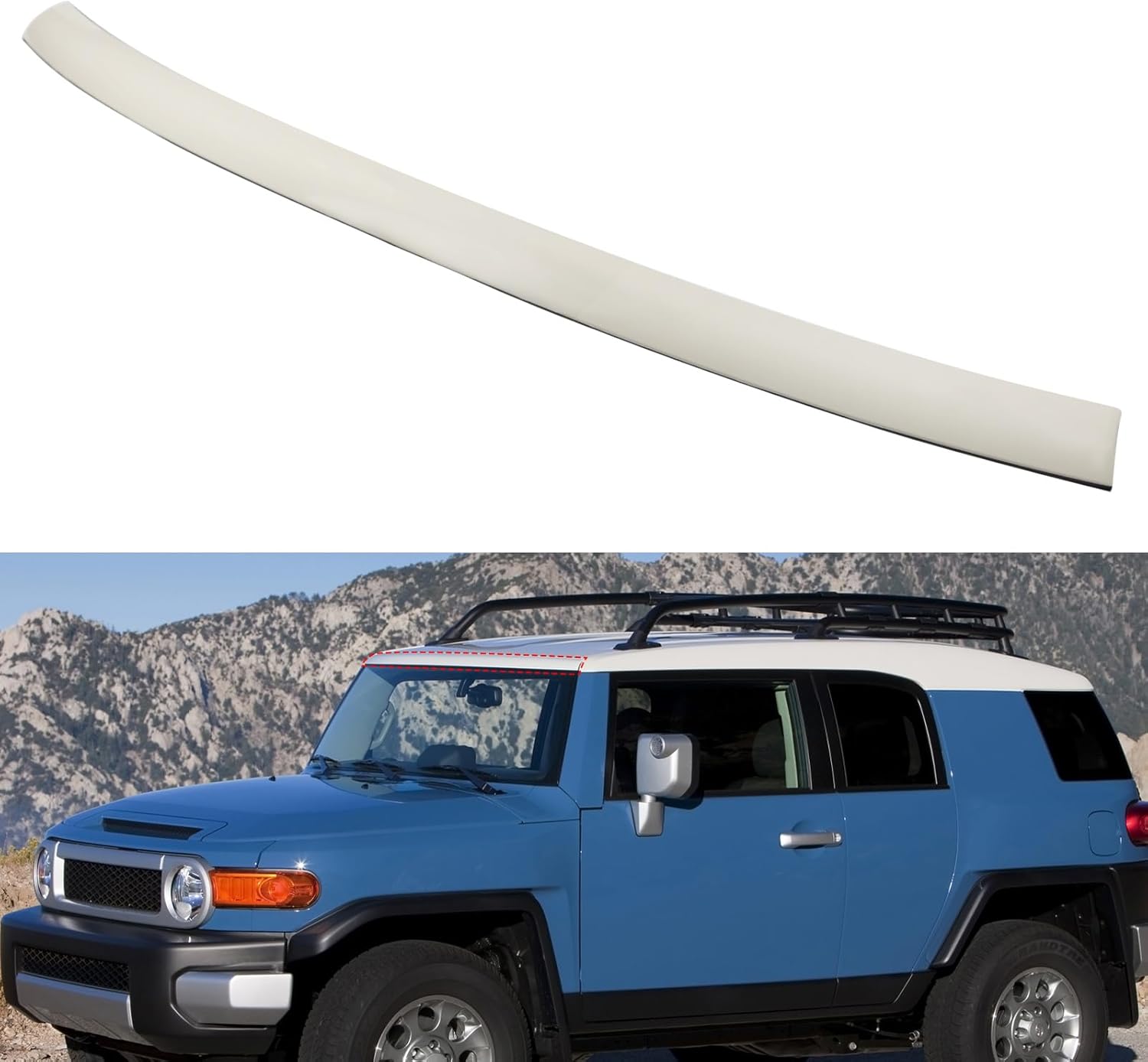 Amazon.com: ZONFANT 75503-35061-A0 Outside Upper Windshield Molding ...