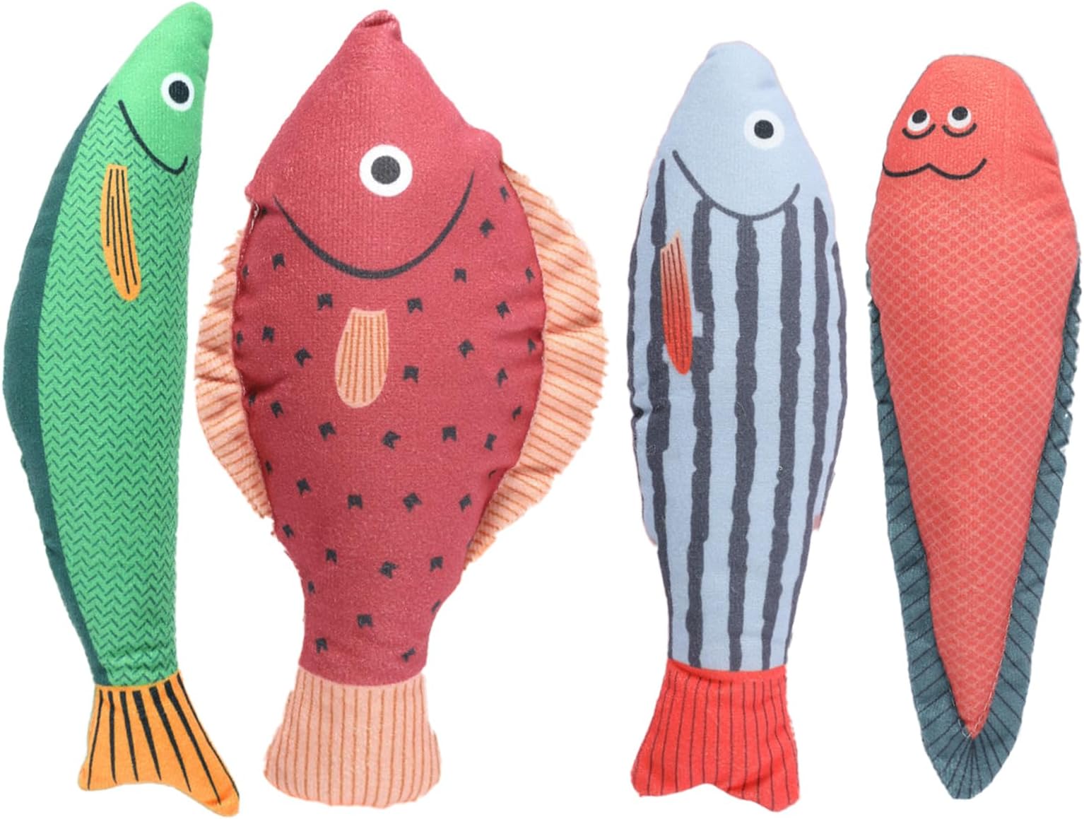 Amazon.com : SUBANG 6 Pieces Cat Toys Cat Pillows Fish Catnip Crinkle ...