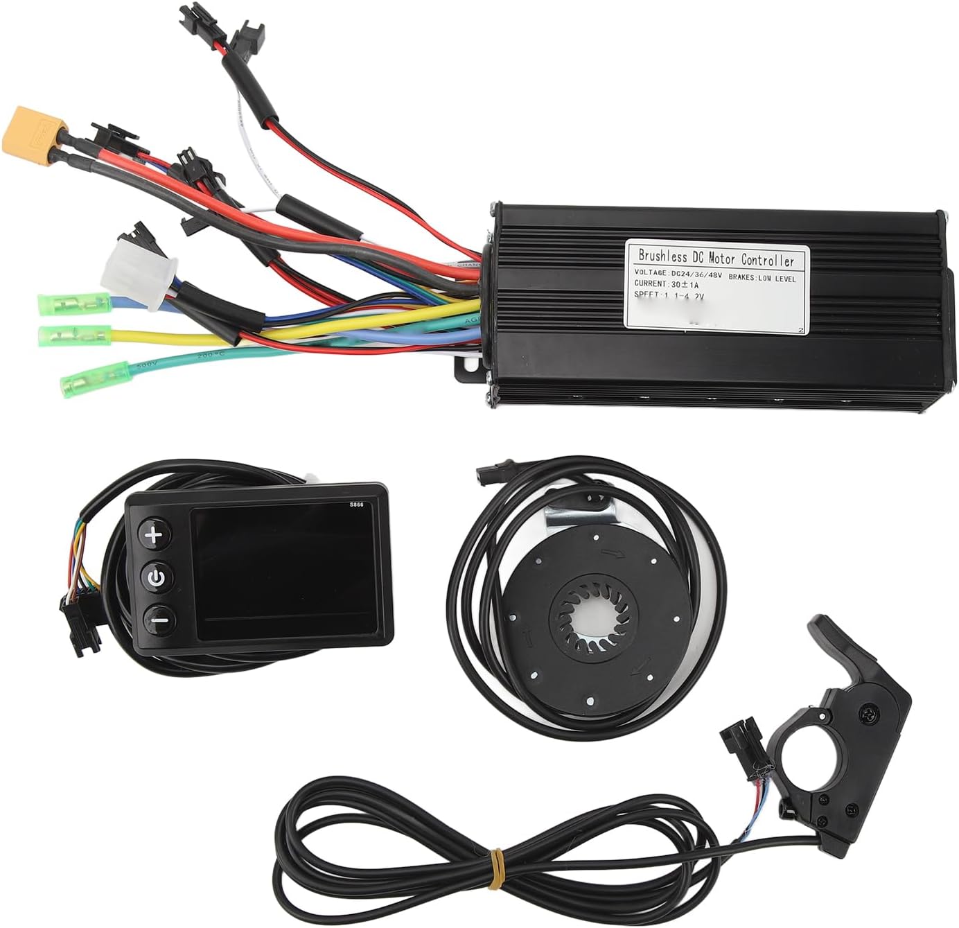 DC 24 36 48V Brushless Motor Controller LCD S866 Color Panel, E Bike ...