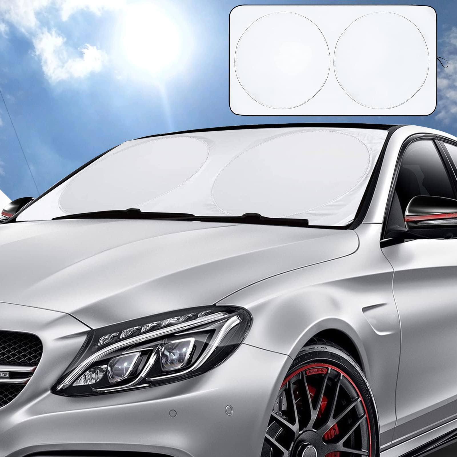 Dawdix Car Windshield Sunshade,Front Window Sunshades,Sun Visor ...