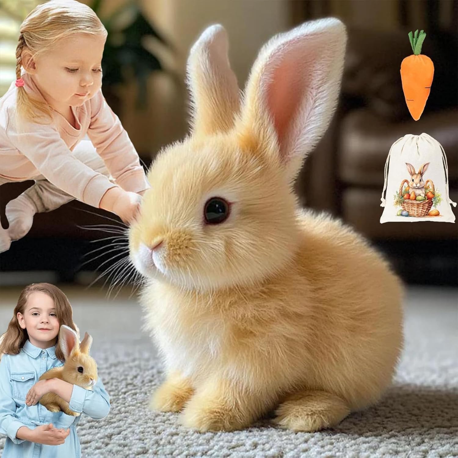 Realistic Bunny Toy Interactive, Animated and Animated Realistic Easter ...