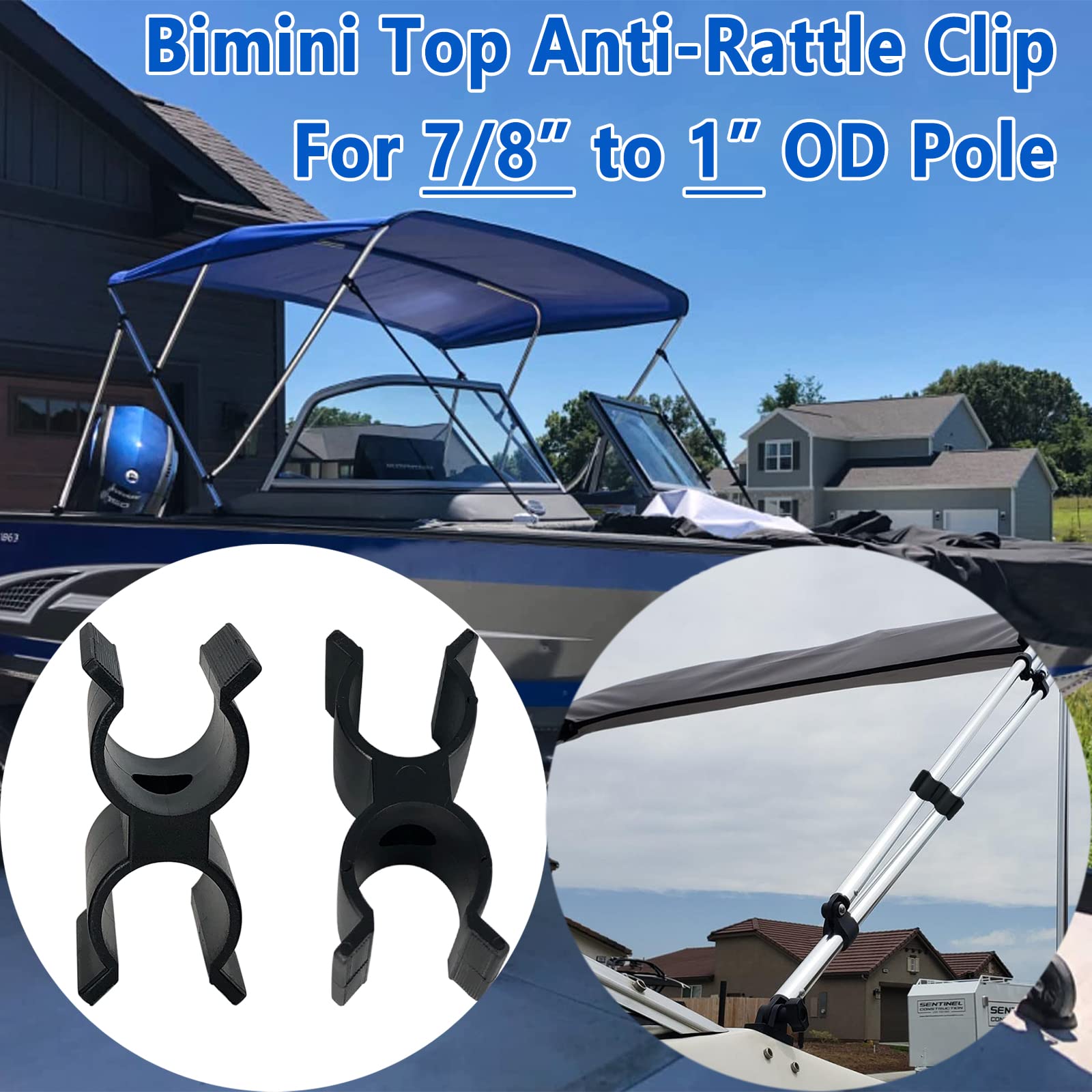 Hardware 4 Pcs Pole Clamps Bimini Bop Bimini Top