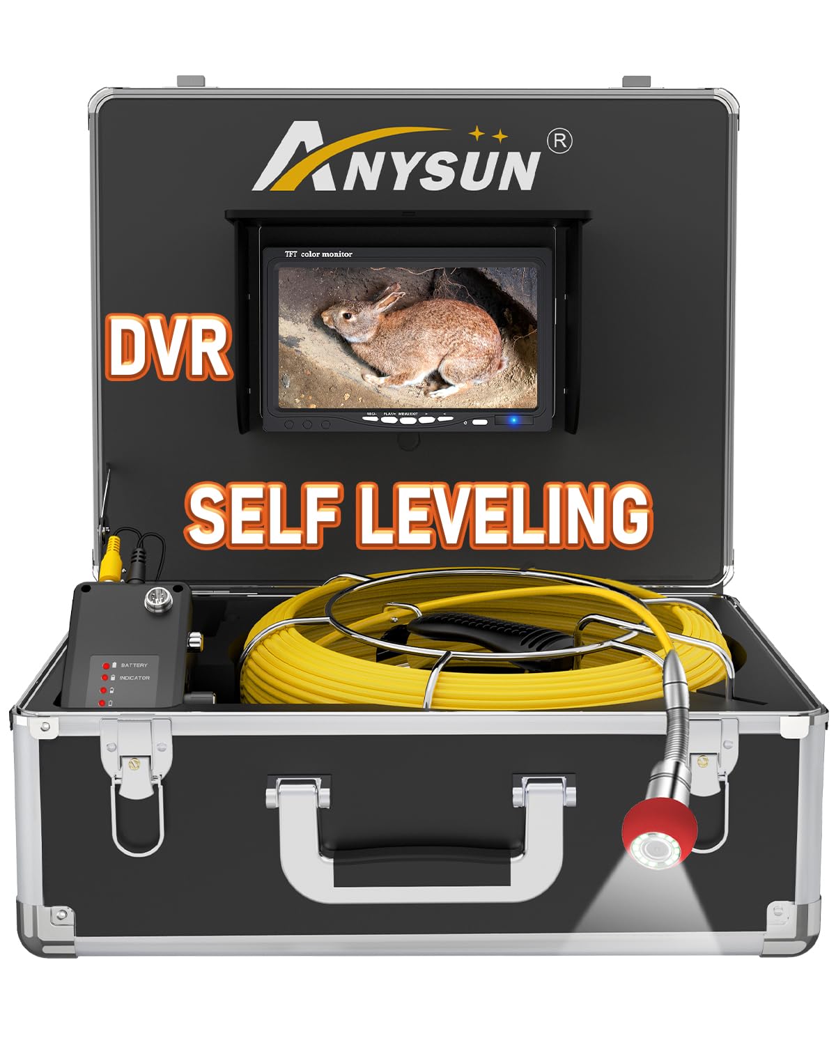 Snapklik.com : Anysun Sewer Camera Self-Leveling Pipe Snake Cam 165ft ...