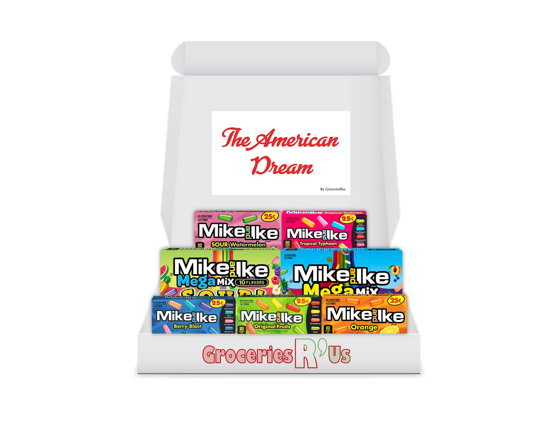 Buy American Candy Hamper - Mike & Ike Sweets Premium Gift Box of Fruit ...