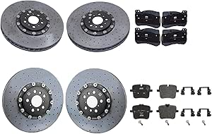 Amazon.com: Genuine Front & Rear Brake Kit Carbon Ceramic Disc Rotors ...