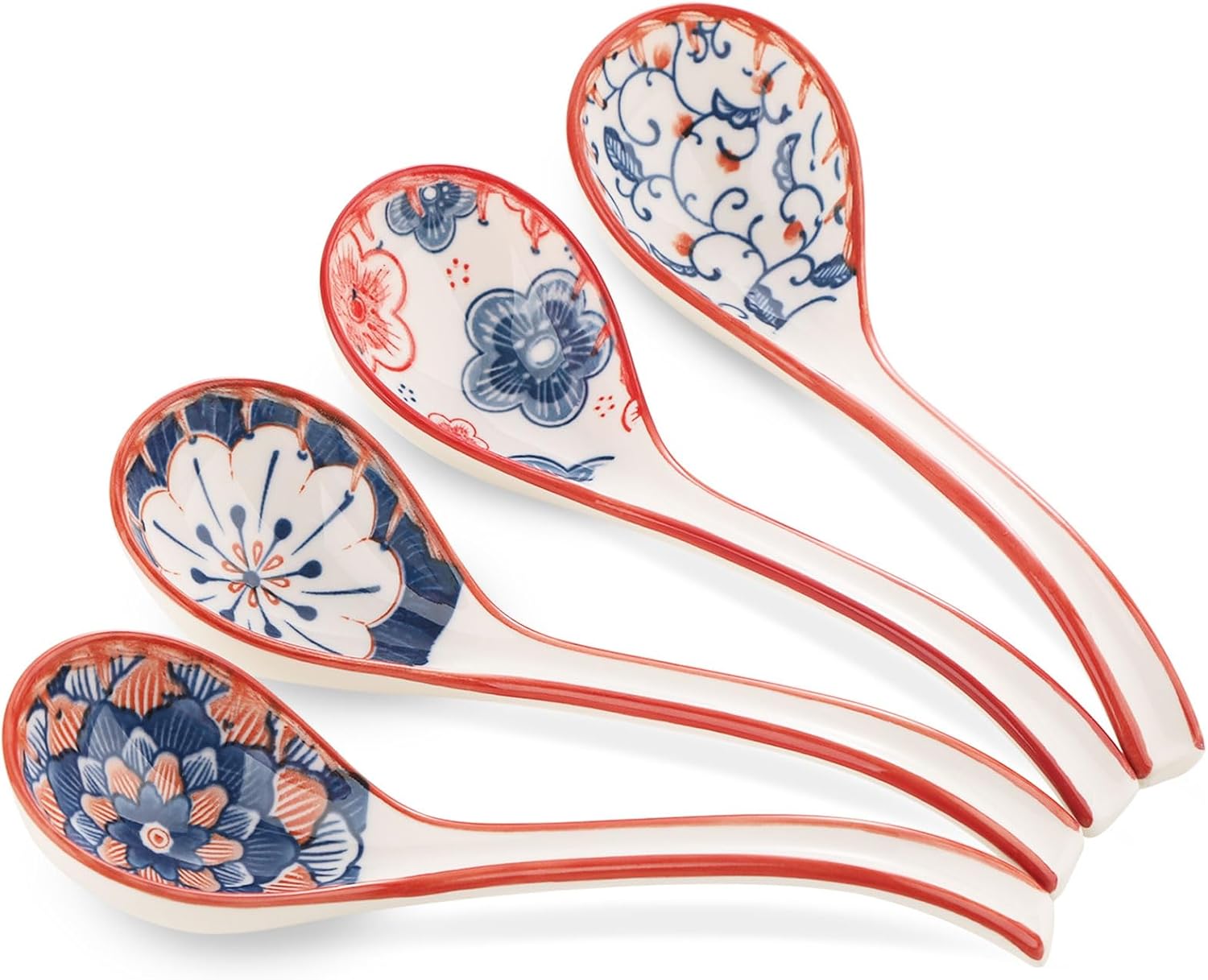 Amazon.com: WHJY Asian Soup Spoon, Ceramic Ramen Spoon, Ramen Soup ...