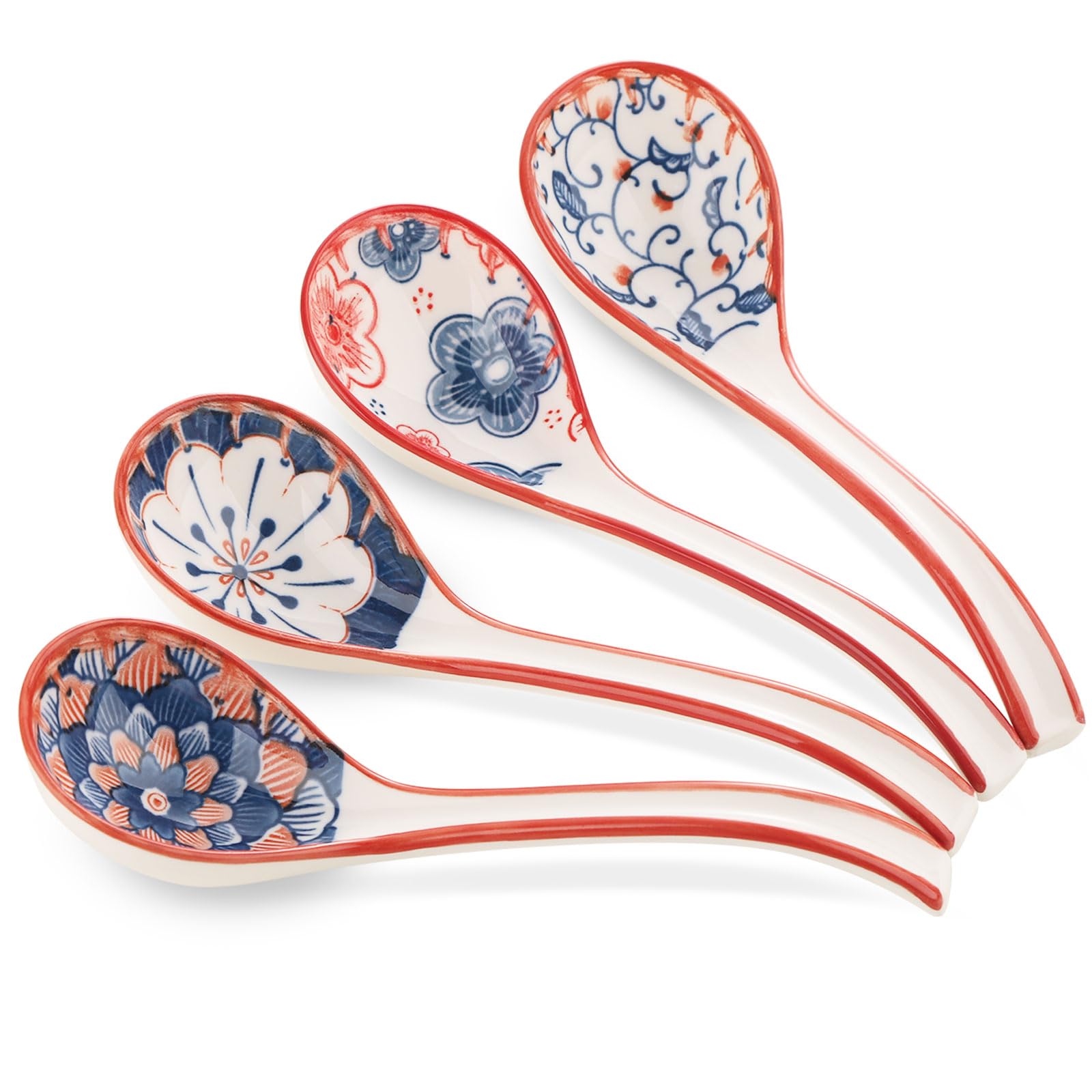 Amazon.com: WHJY Asian Soup Spoon, Ceramic Ramen Spoon, Ramen Soup ...