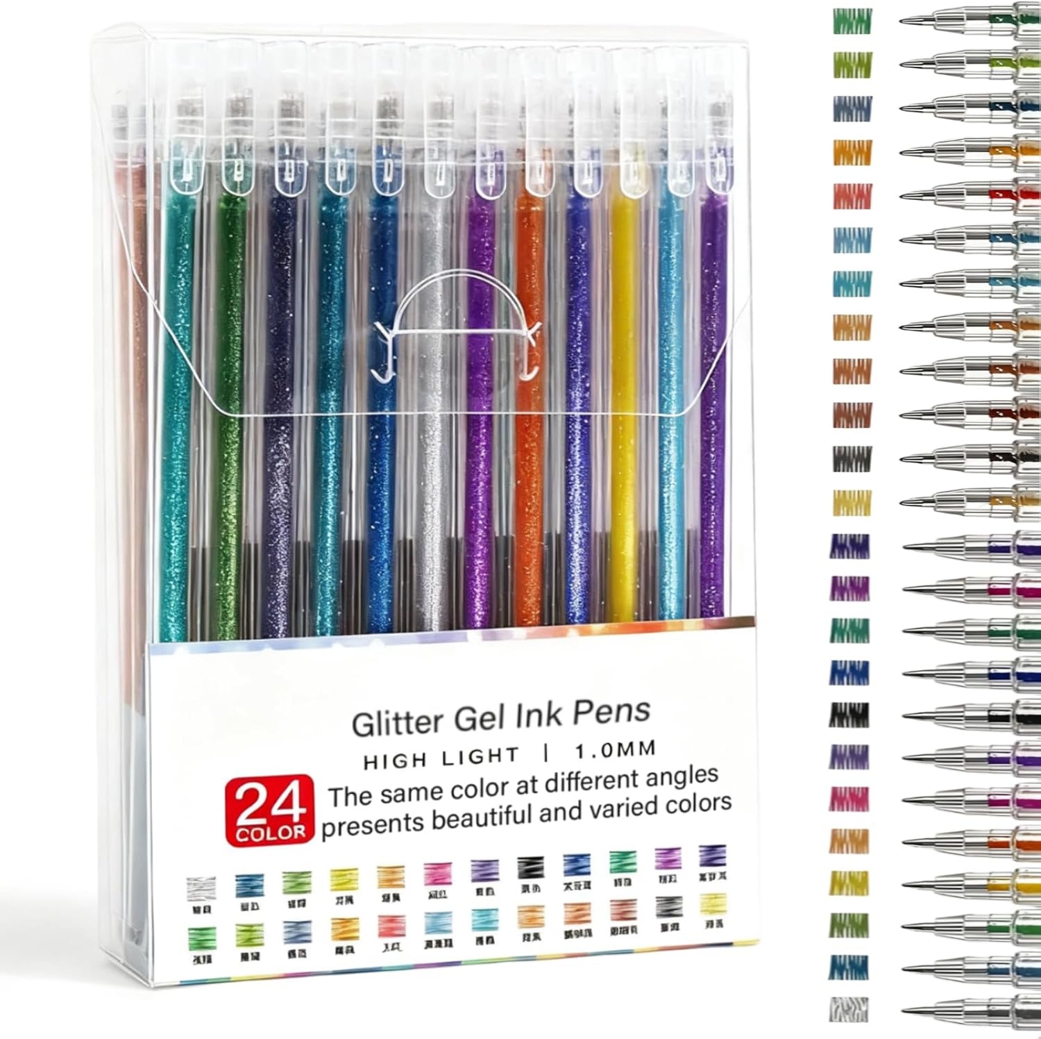 Amazon.com : Kaleluv Glitter Gel Pen Set, 12/18/24/36 Colors Glitter ...