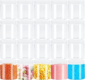 Amazon.com: 20Pack 4oz Clear Plastic Slime Containers with Lids,Round ...