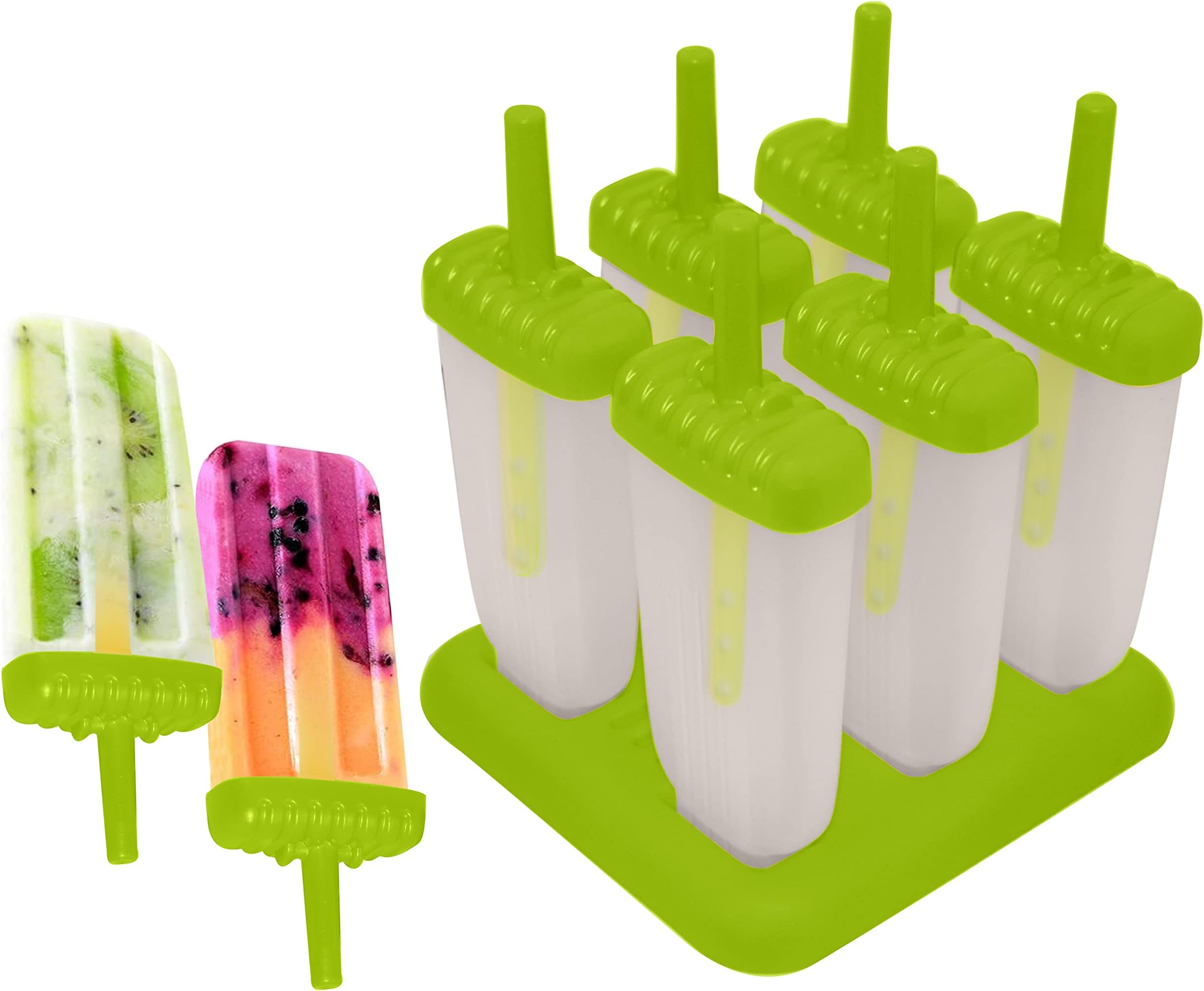 Buy wolpin 4 In 1 Ice Cream Moulds Popsicle Stick Ice Cream Maker ...