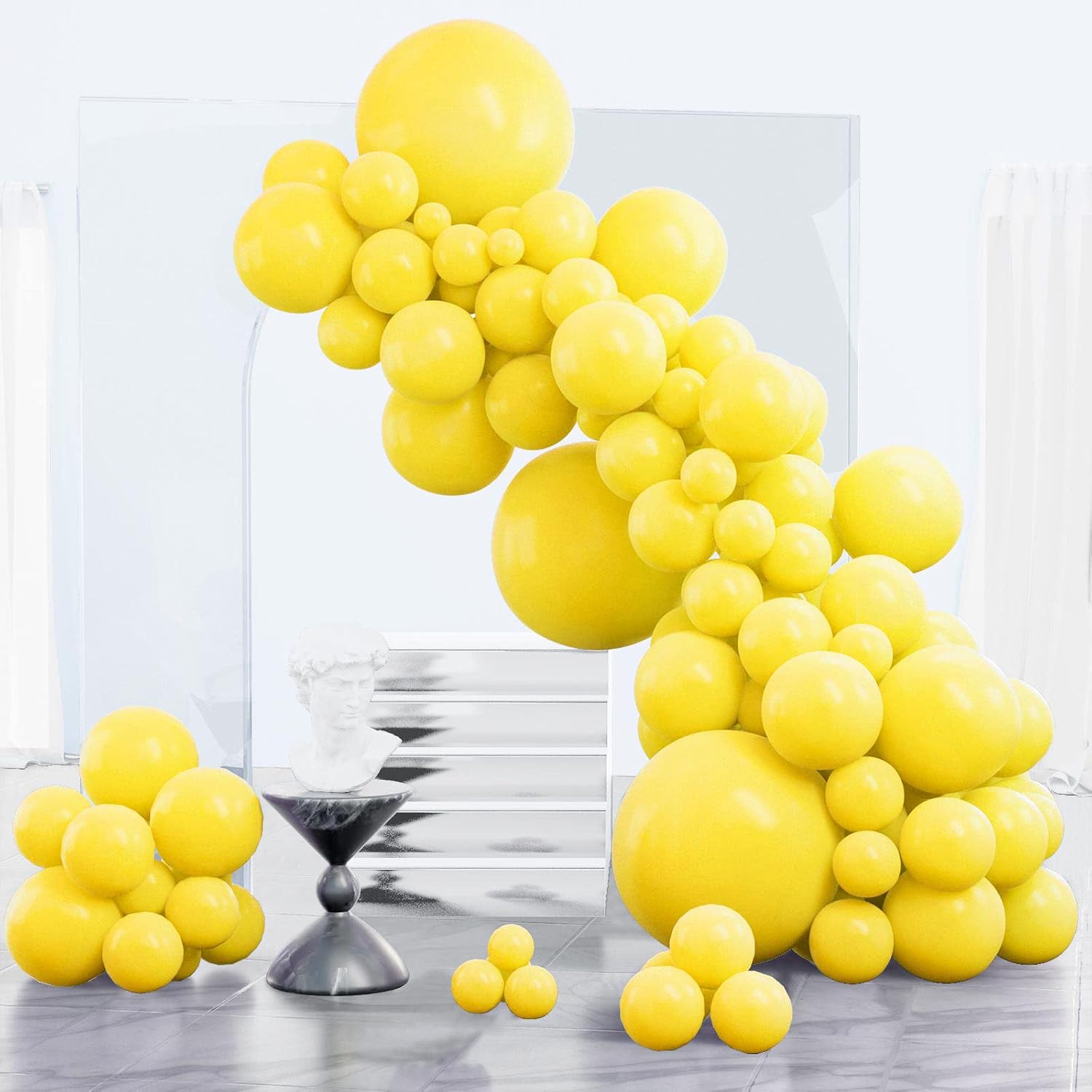 Amazon.com: PartyWoo Yellow Balloons, 85 pcs Matte Yellow Balloons ...