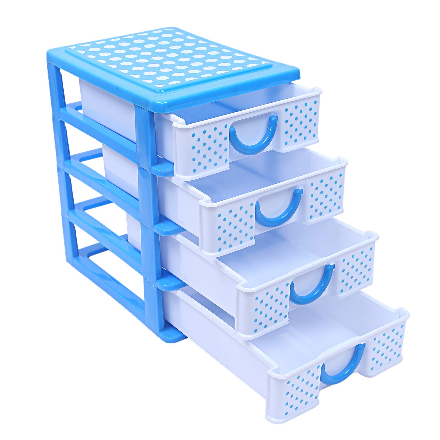 Light blue four-layer drawer storage box - munimoro.gob.pe