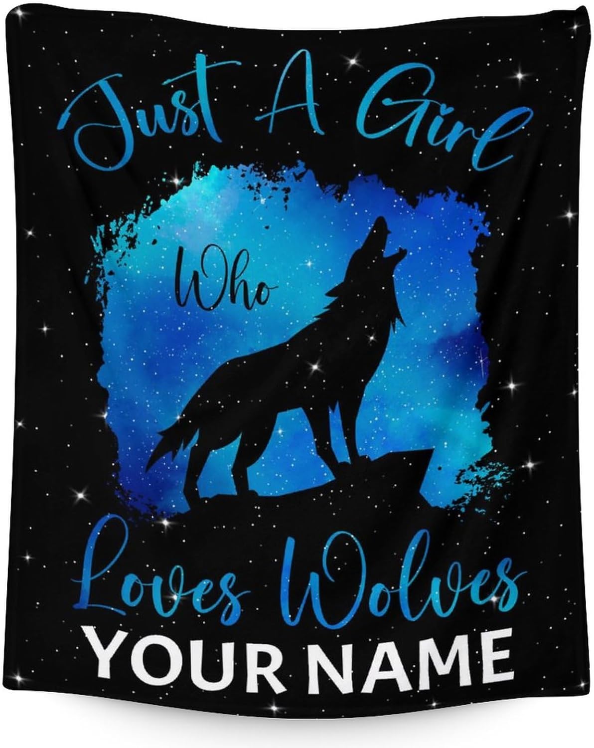 Amazon.com: Personalized Wolf Blanket Gifts with Name - 40"x50" Cute Throw Blanket for Girls ...