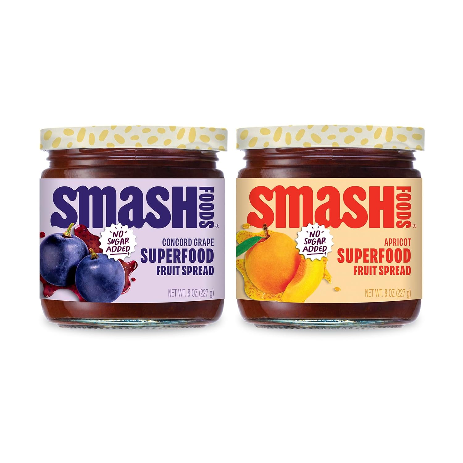 Amazon.com: Smash Foods Superfood Jam Variety Pack (2 Jars) - Grape ...