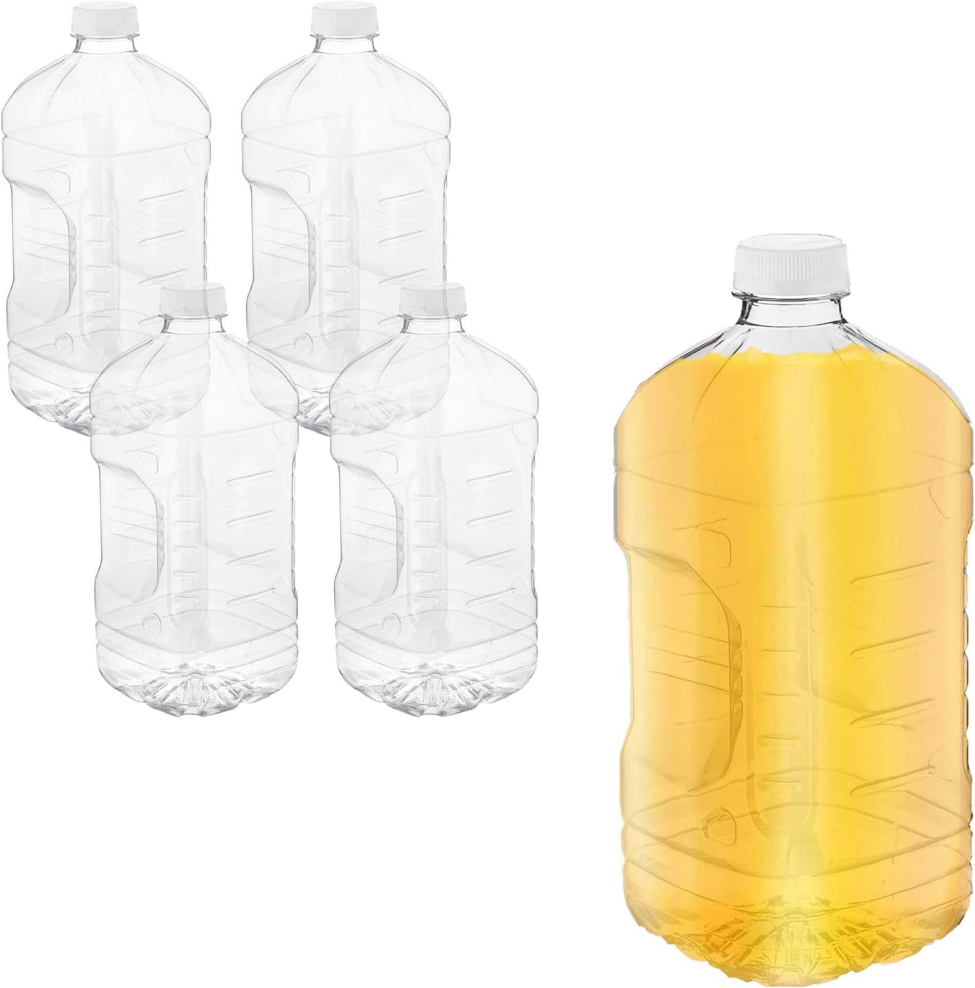 Amazon.com: [12 Pack] Half Gallon Jugs Bottles (64 oz) with Tamper Evident Caps – Great for ...