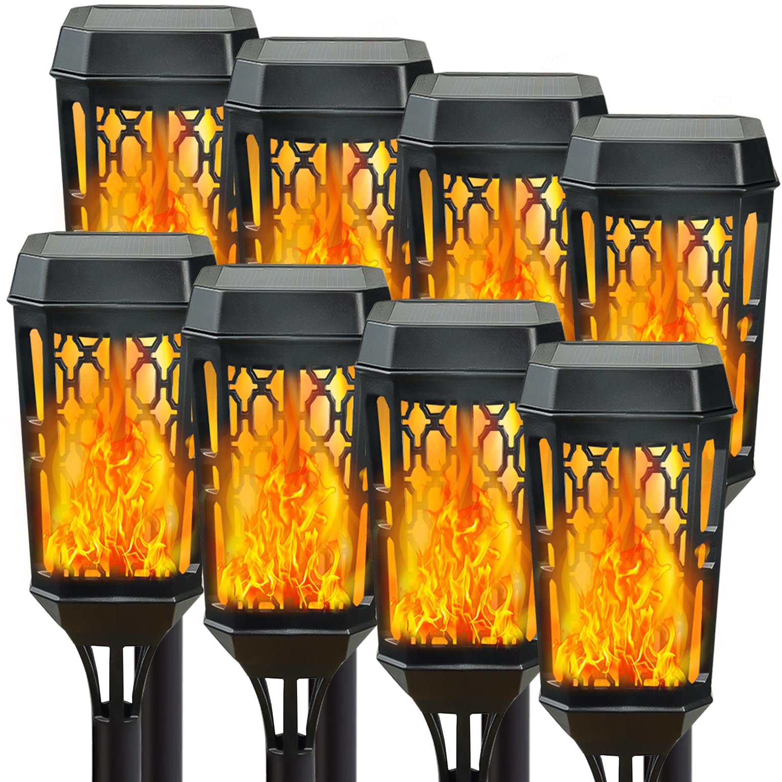 Snapklik.com : 2024 New Version 8-Pack Solar Torch Light