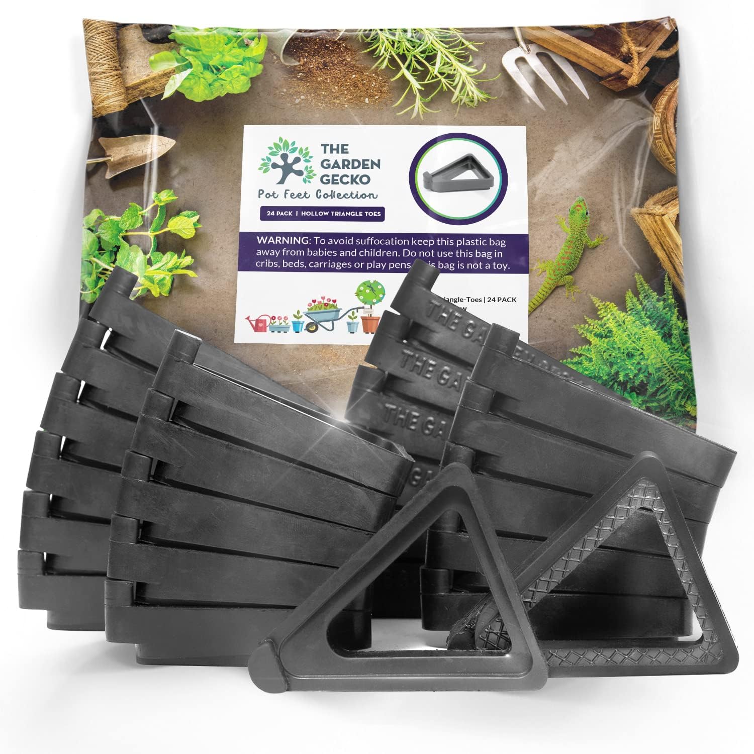 The Garden Gecko Pot feet for outdoor plant pots and flowers, SOLID ...