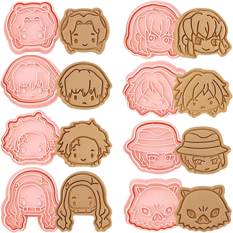 Demon Slayer Cookie Cutter Biscuit PVC Cookie Stamp Christmas Cartoon ...