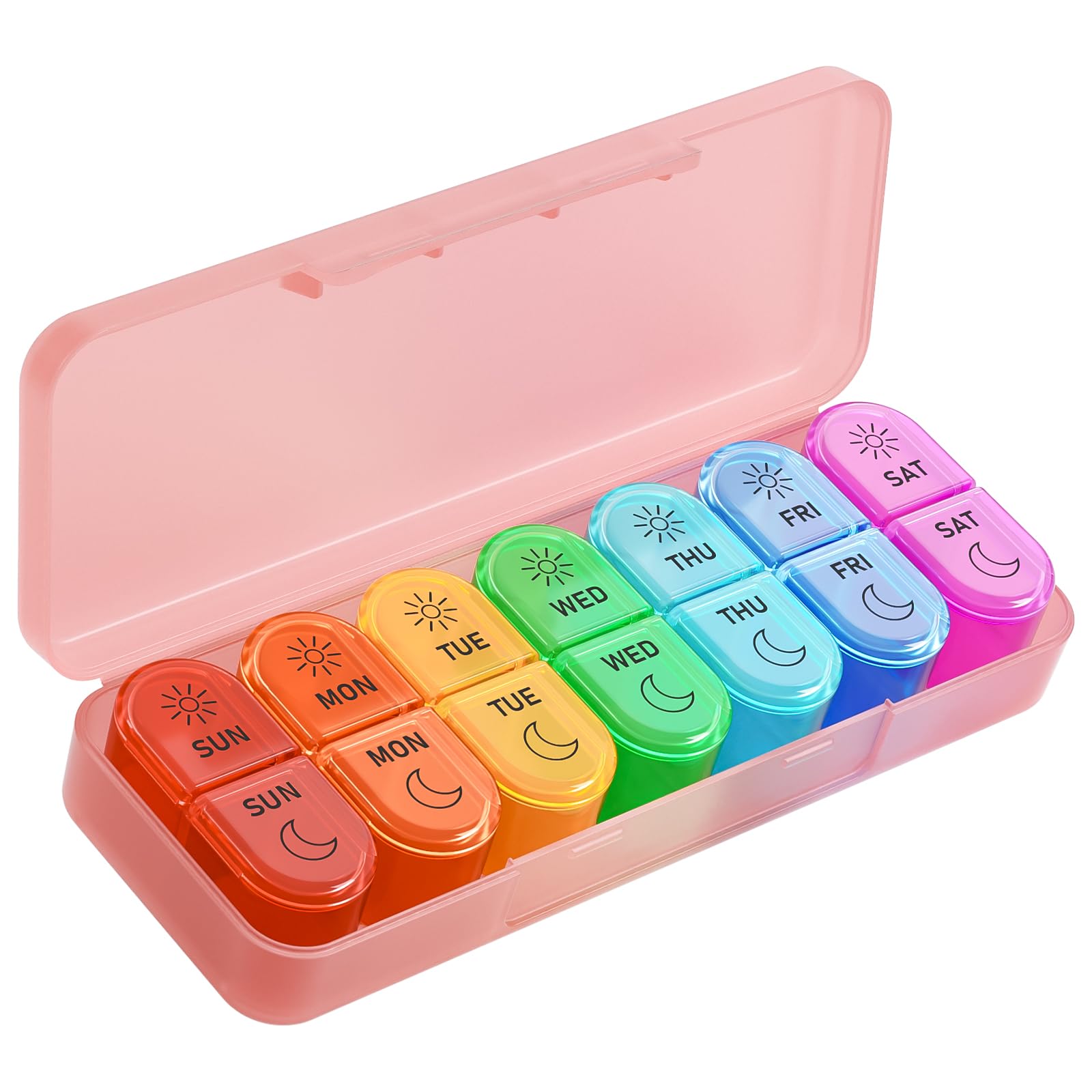 Amazon.com: Weekly Pill Organizer 2 Times a Day - AM PM Pill Organizer ...